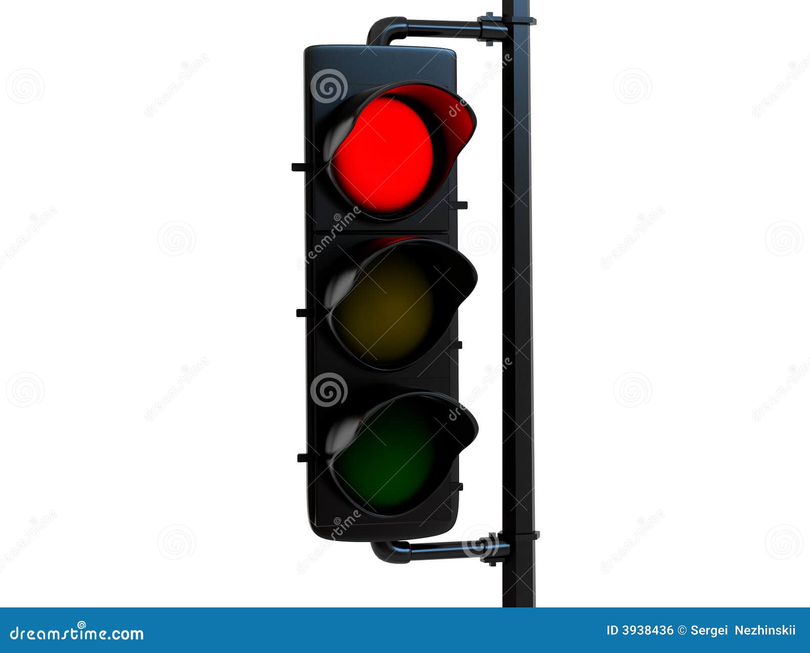 Verkeerslicht Met Rood Licht Stock Illustratie - Illustration of ...