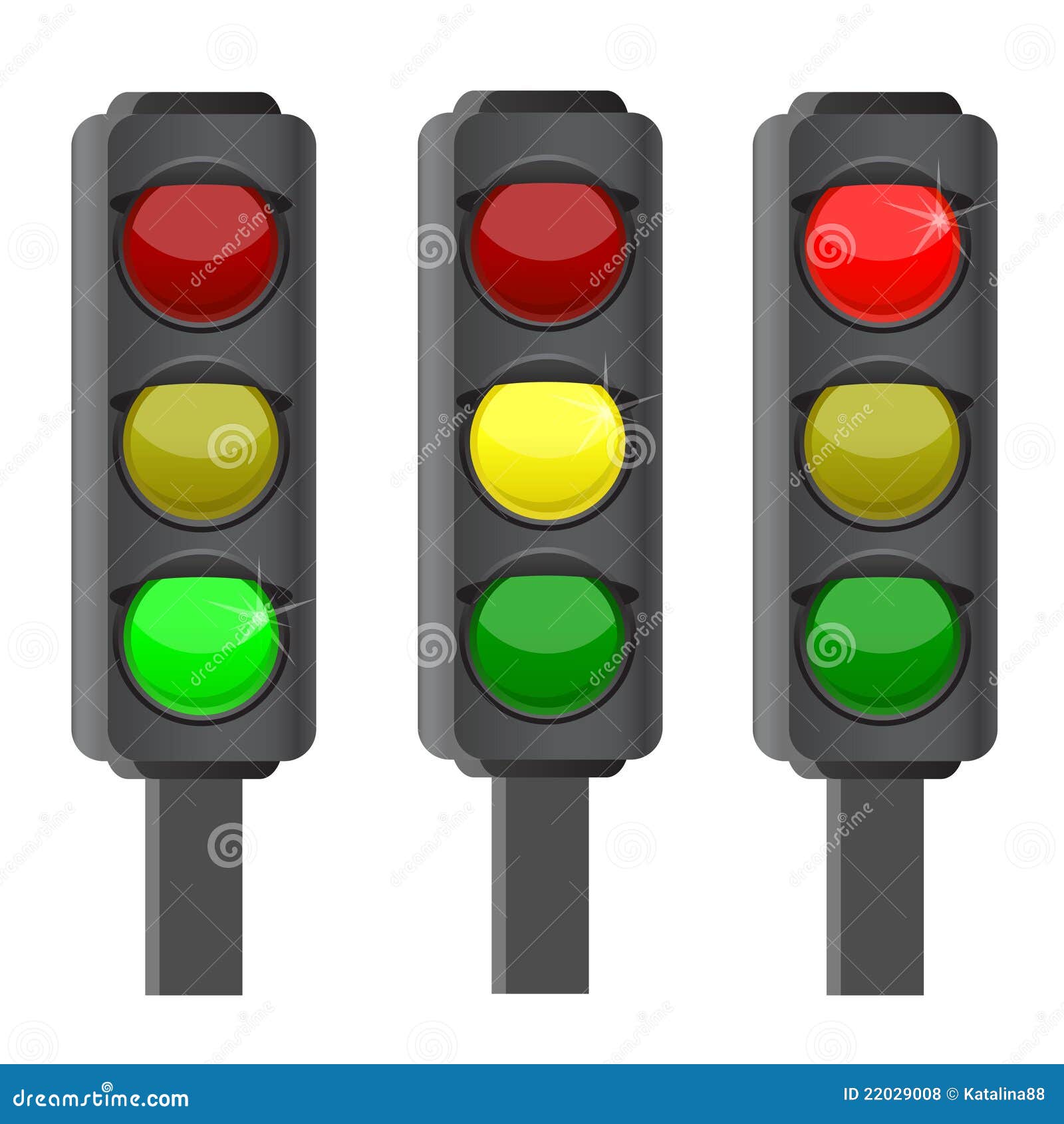 Verkeerslichten vector illustratie. Illustration of kleur - 22029008