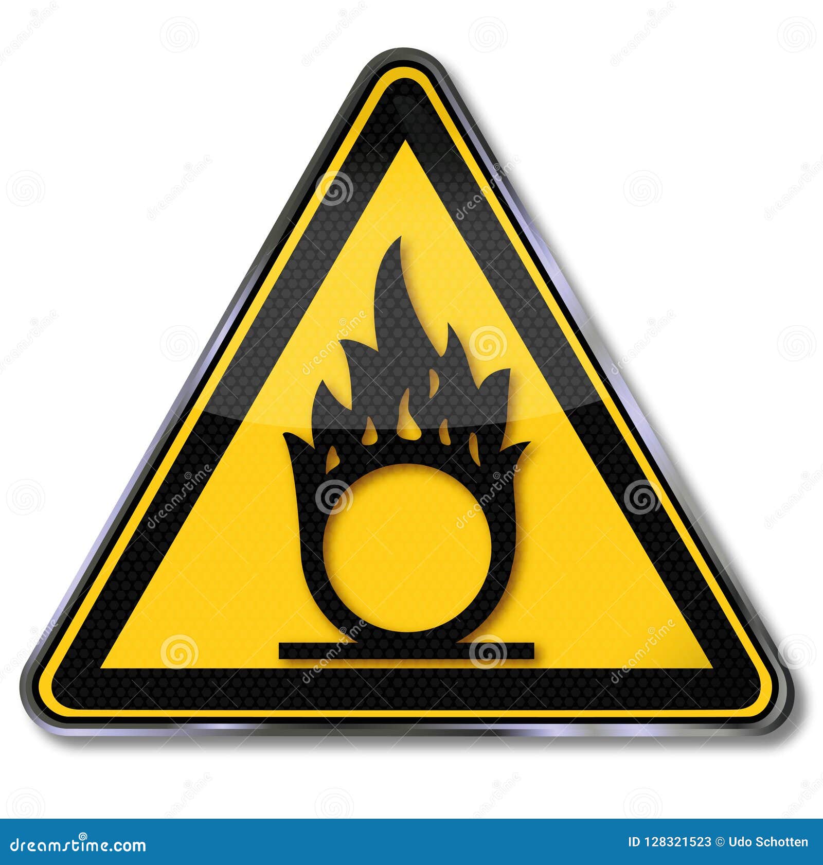 Warning of oxidants stock vector. Illustration of risk - 128321523