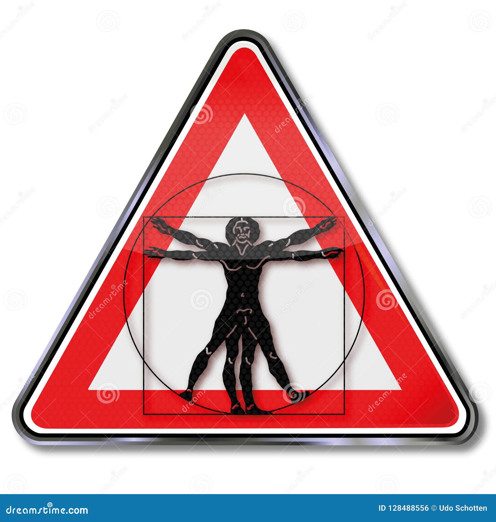 Man in a Circle and Proportions Stock Vector - Illustration of golden ...