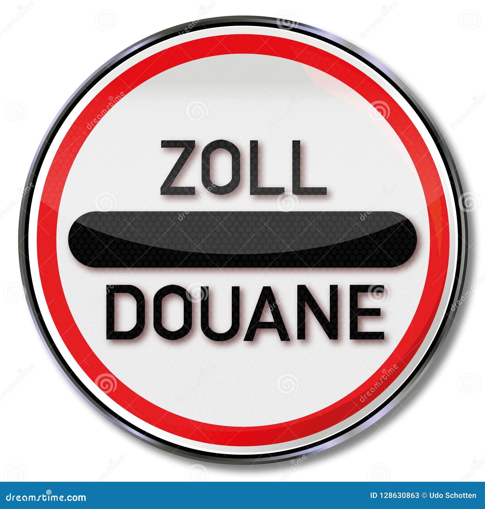 Customs and douane stock vector. Illustration of button - 128630863