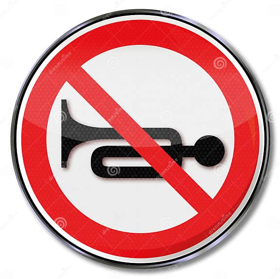 No trumpet, horn or noise stock vector. Illustration of pollution ...