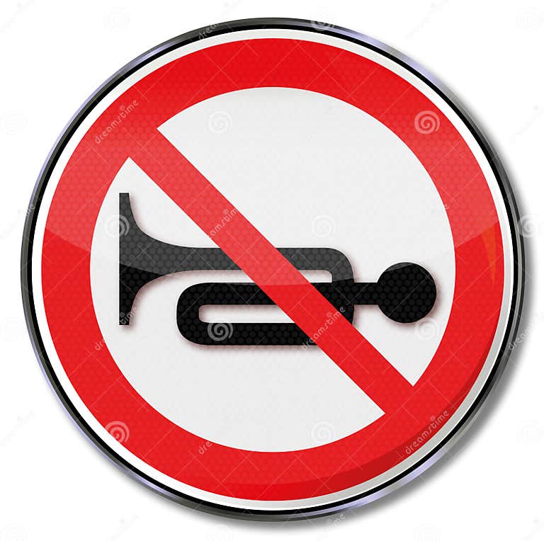 No trumpet, horn or noise stock vector. Illustration of pollution ...