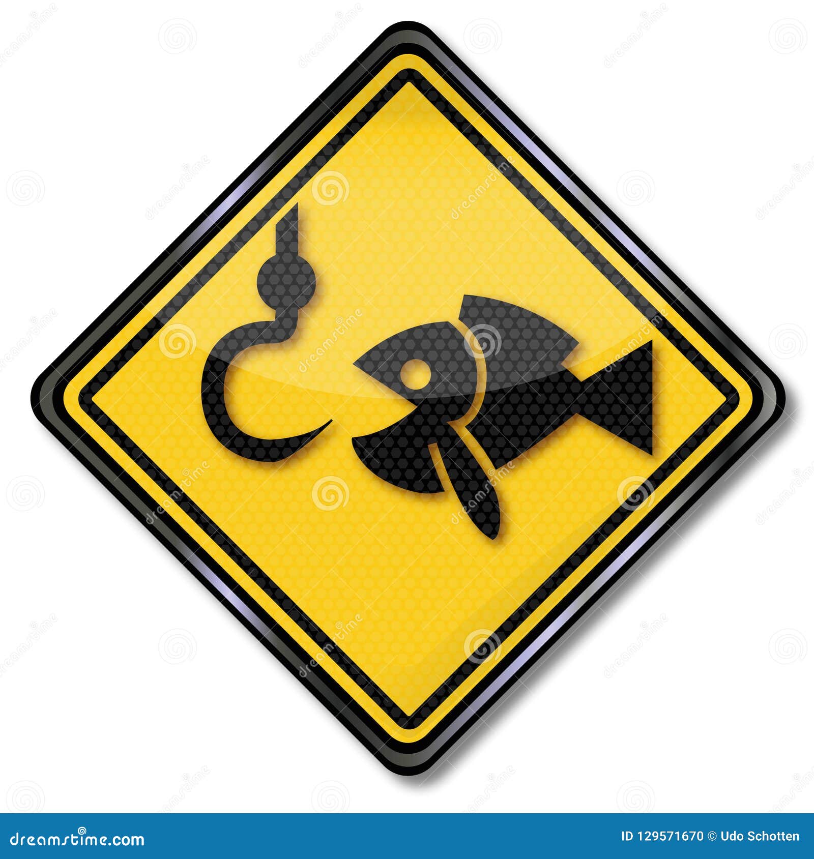 Fish Biting on a Fishing Hook Stock Vector - Illustration of rule ...