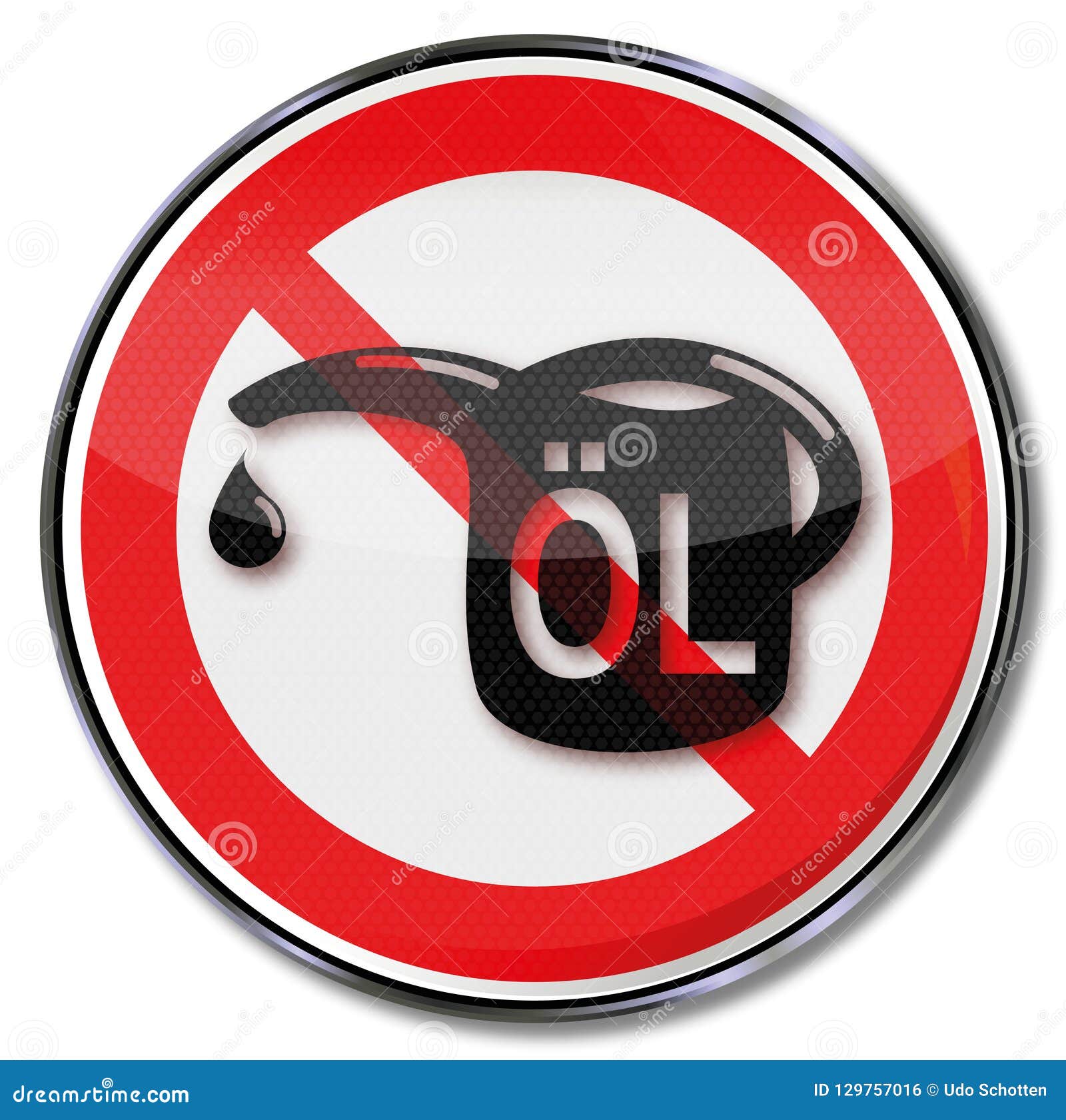 Prohibition Sign for Oil and Oil Can Stock Vector - Illustration of ...