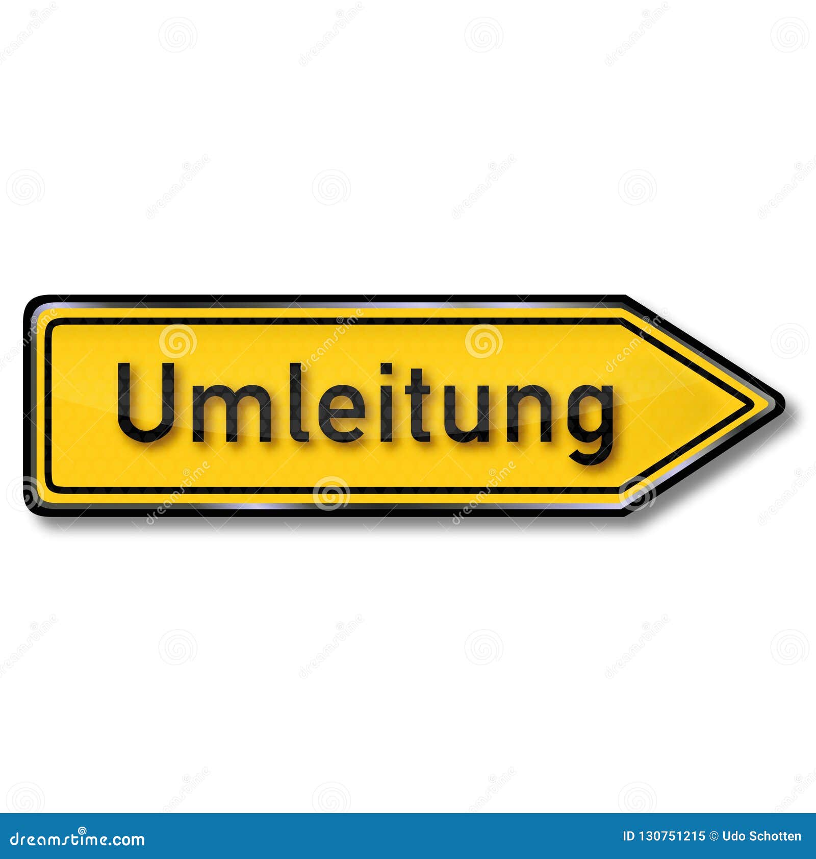 Rerouting and traffic sign stock vector. Illustration of attention ...