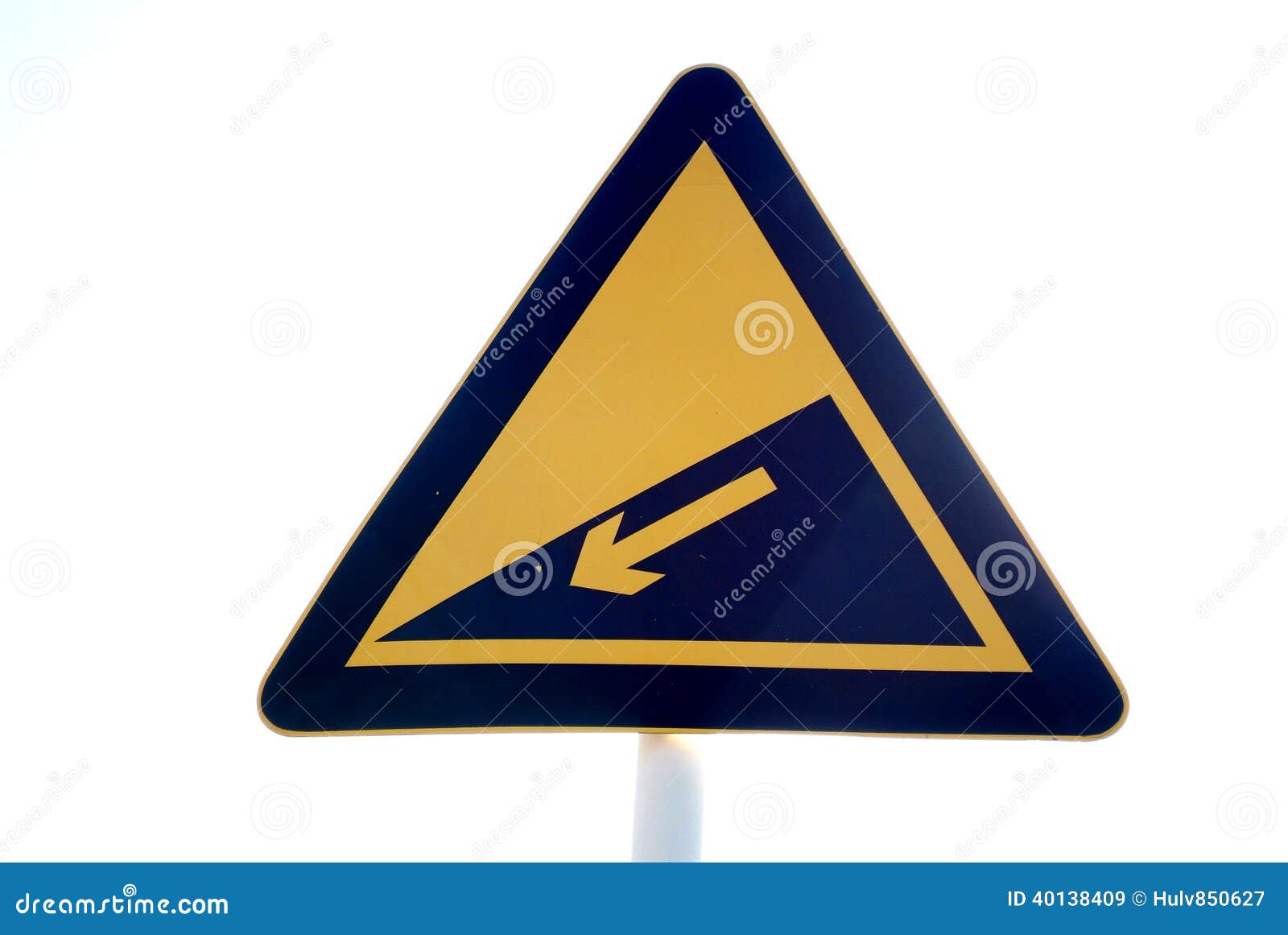 Verkehrsschild Der Steilen Steigung Stockbild - Bild von herabstufung ...