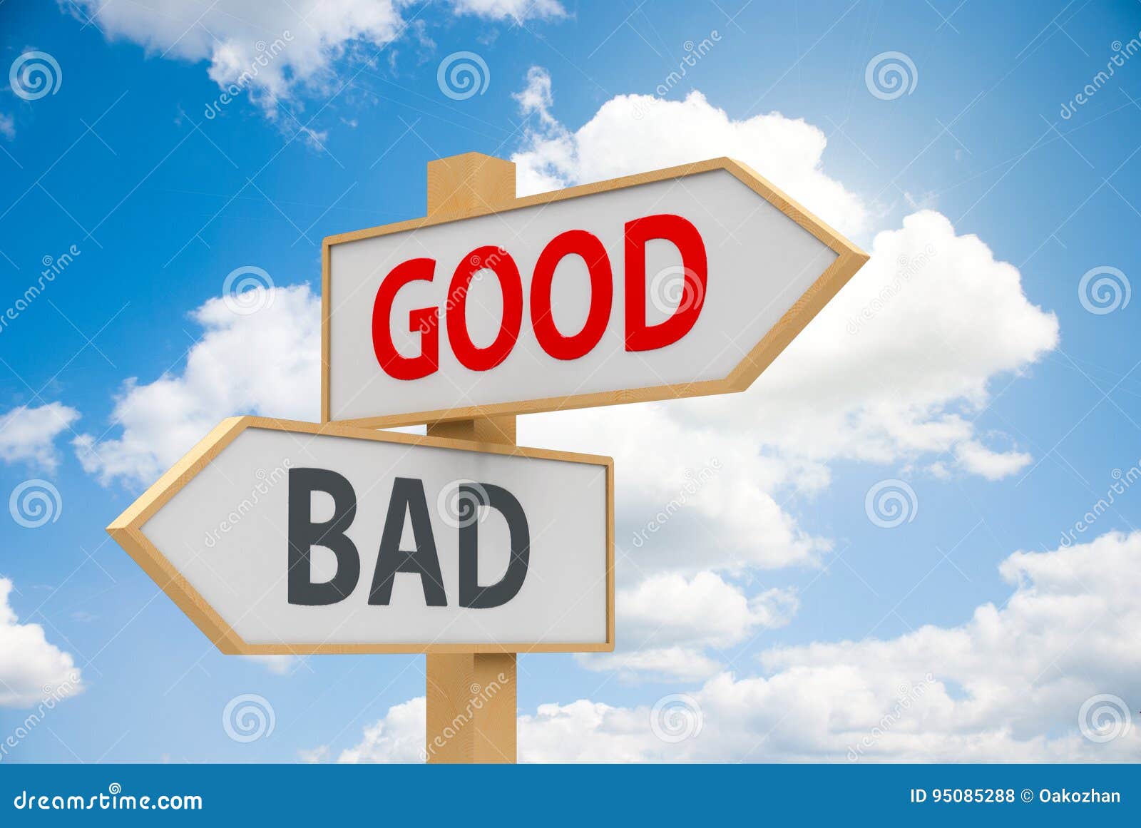 Verkehrsschild Gut Oder Schlecht Stock Abbildung - Illustration von ...