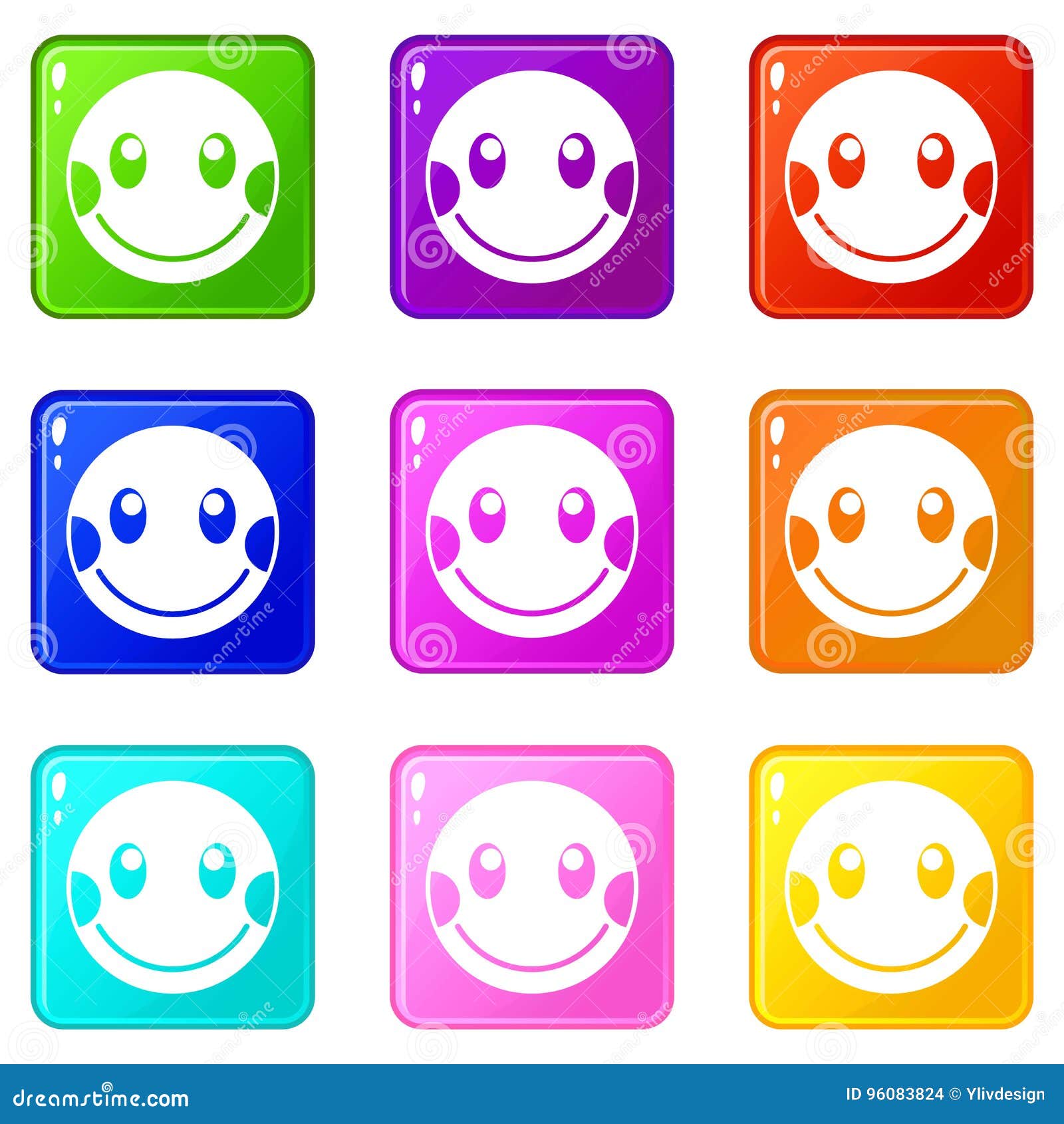 Verlegener Satz Der Emoticons 9 Vektor Abbildung - Illustration von ...