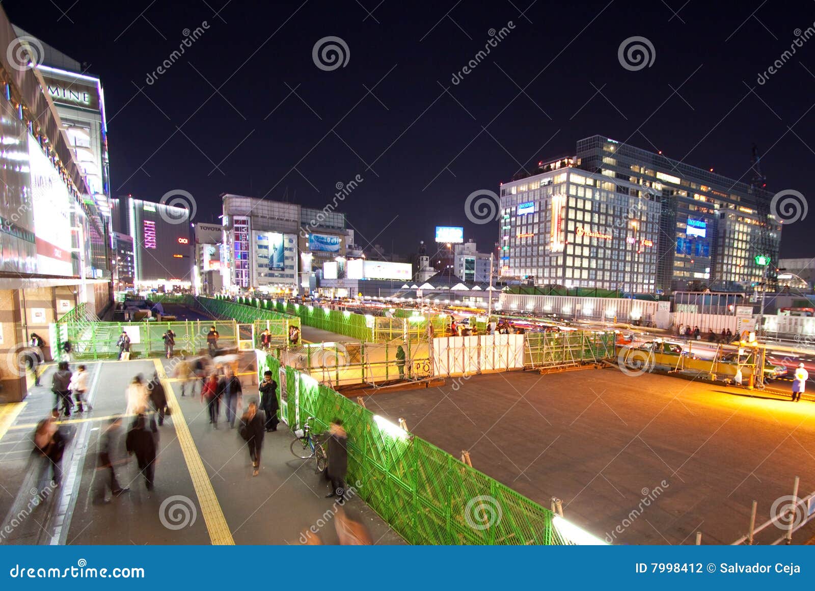 Verlichte De Stad Van Tokyo Stock Foto - Image of bedrijven, diagonaal ...