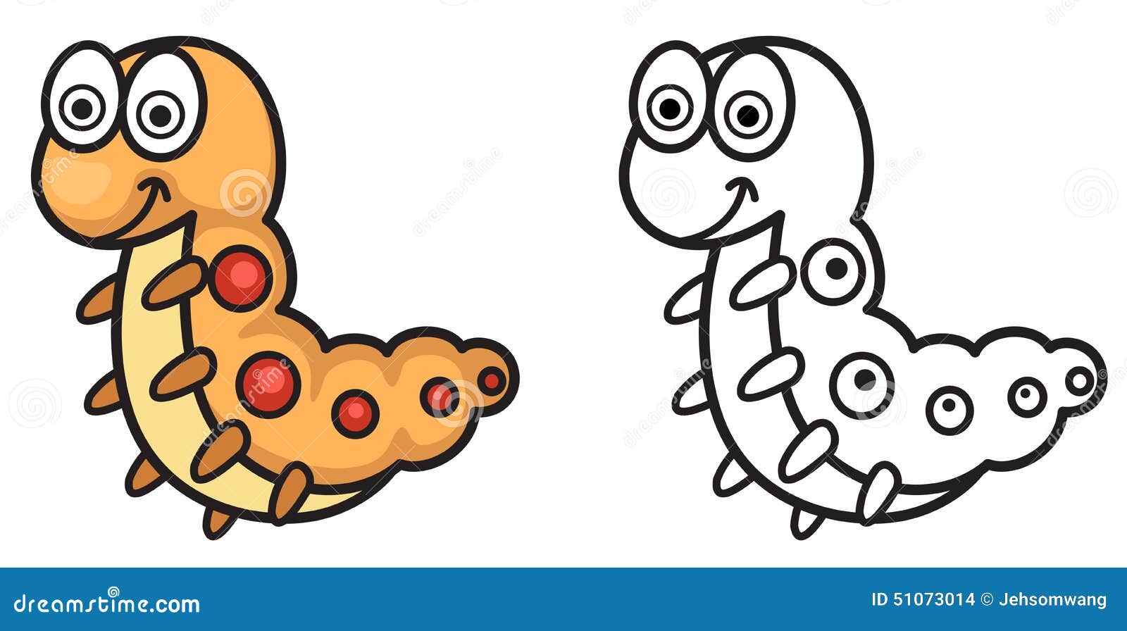 Verme Variopinto Ed in Bianco E Nero Per Il Libro Da Colorare ...