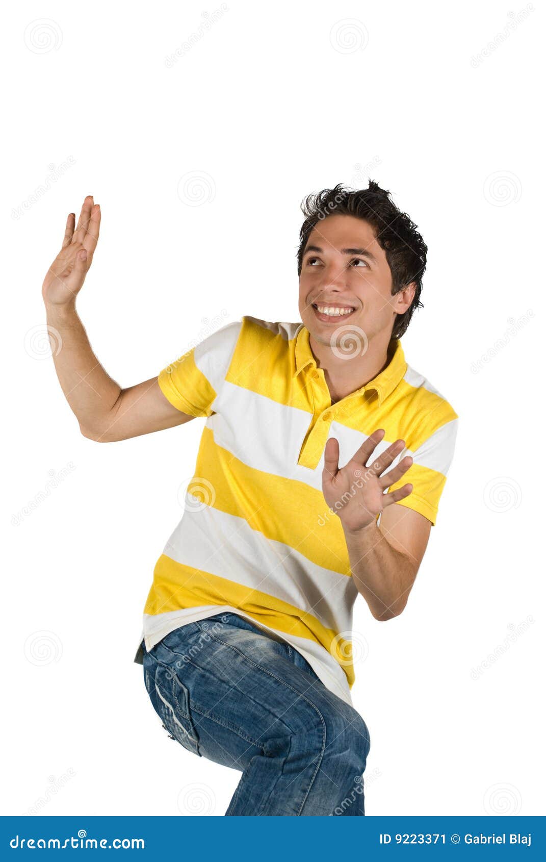 Vermeidung Des Jungen Mannes Stockbild - Bild von hände, unterhalten ...