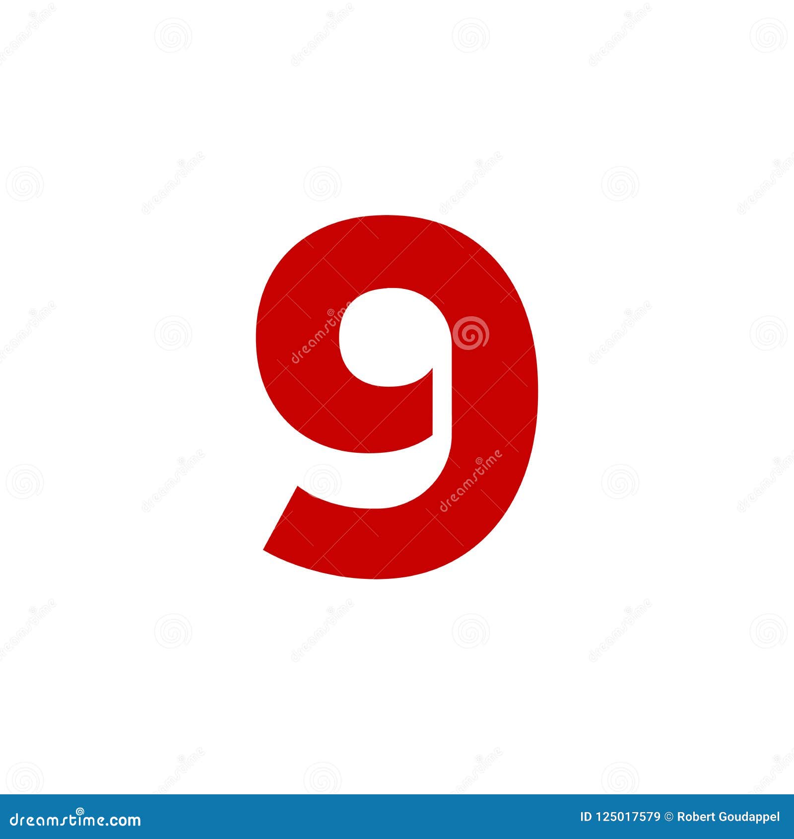 Vermelho De Logo Number 9 Do Vetor Ilustração do Vetor - Ilustração de ...