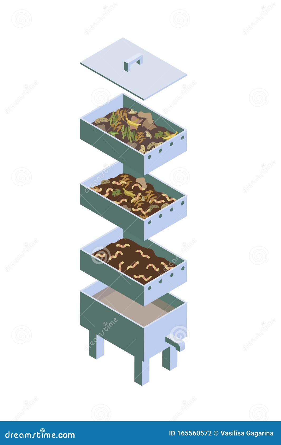 Vermicomposting, Striped Worms that Process Organic Waste from the ...