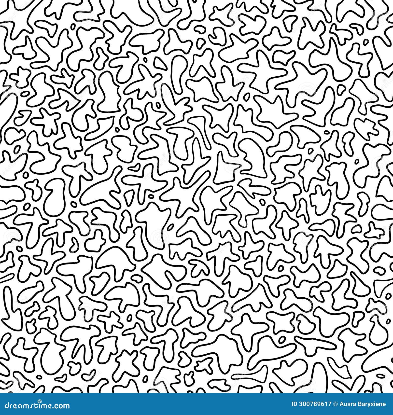 Vermicular Allover Pattern. an Abstract Seamless Pattern with Irregular ...