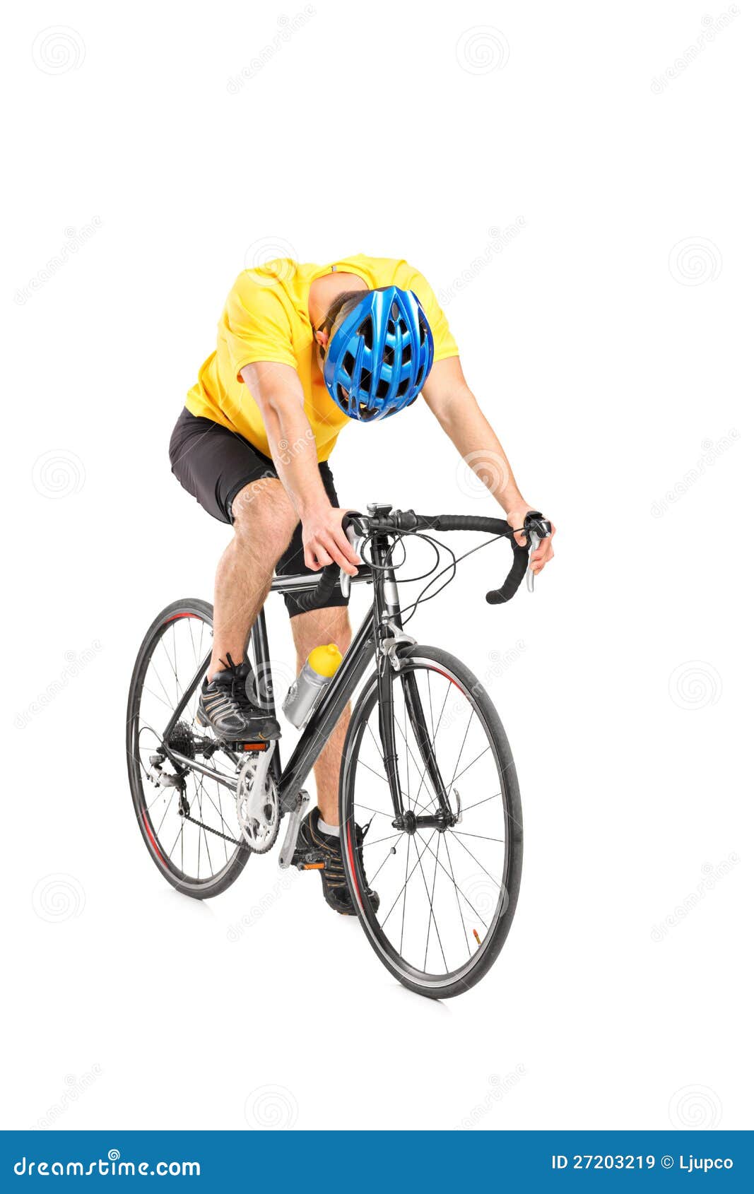 Vermoeide Fietser Op Een Fiets Stock Afbeelding - Image of mens ...