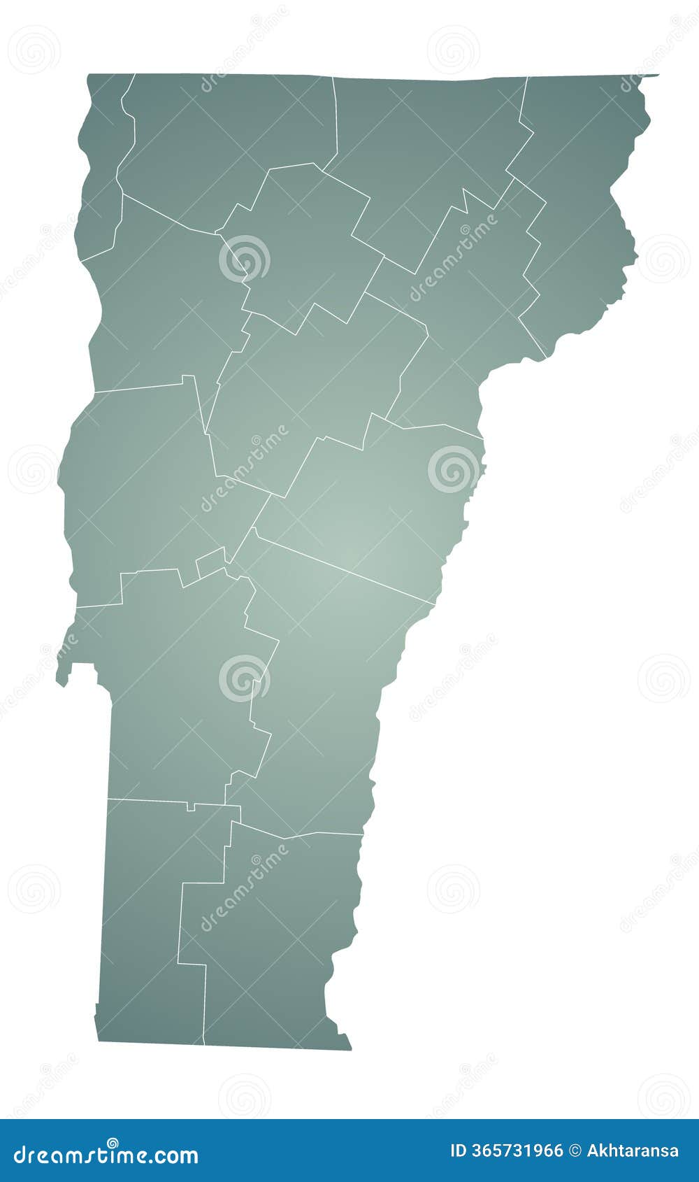 Vermont Administrative Map. Counties Map Of Vermont, Blank Vermont Map ...