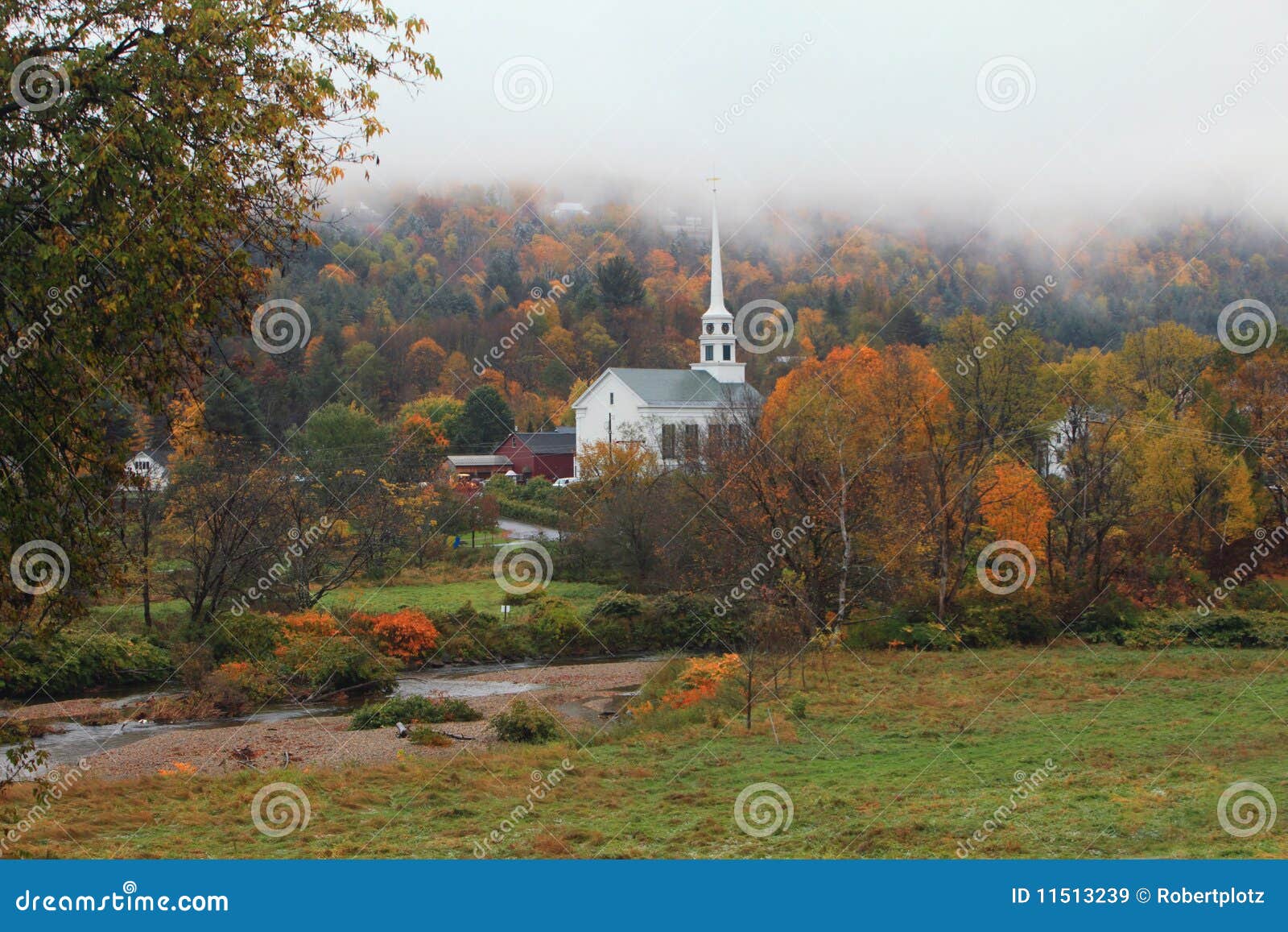 Vermont Church stock image. Image of seasons, vibrant - 11513239