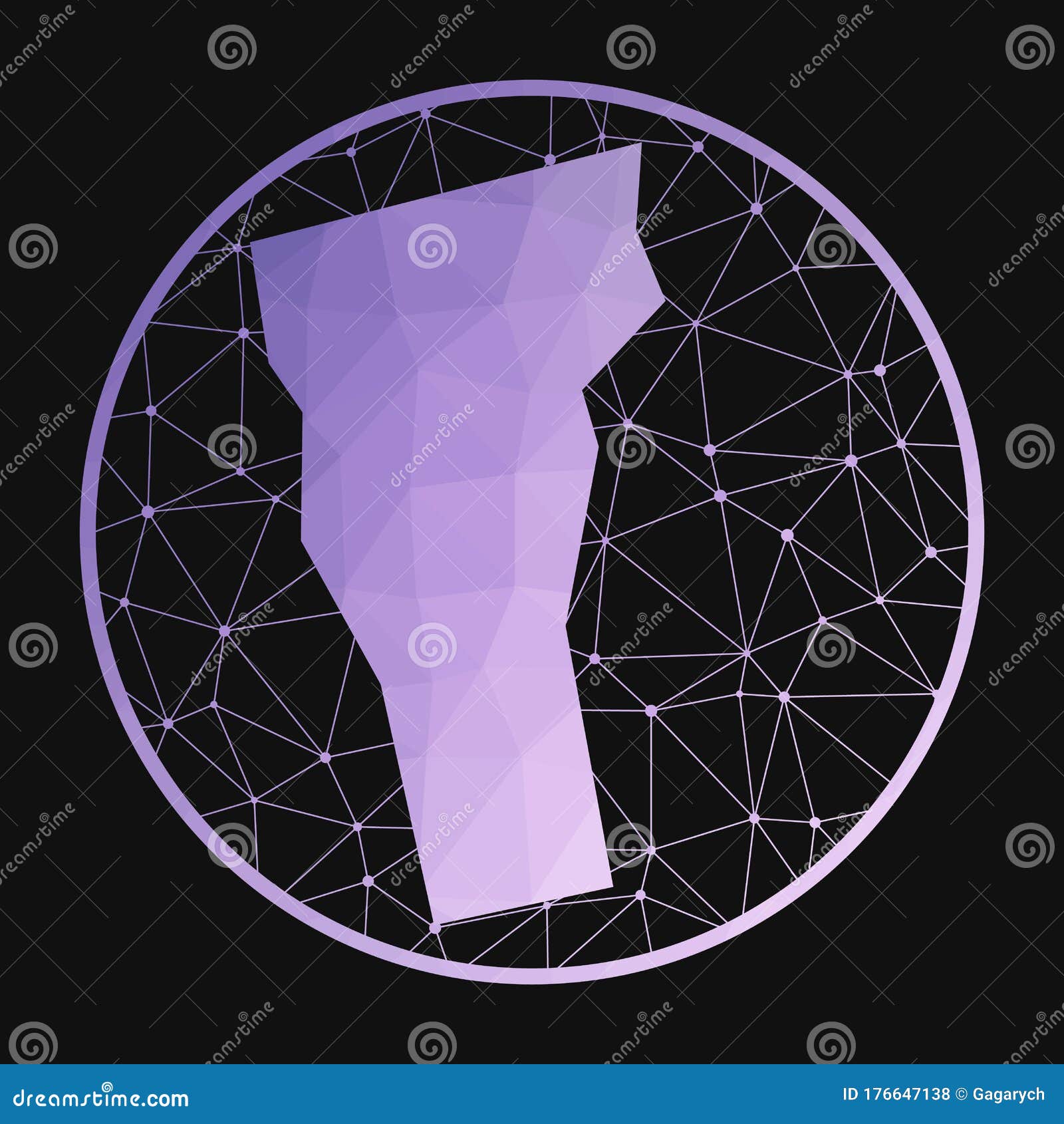Vermont icon. stock vector. Illustration of mesh, northern - 176647138