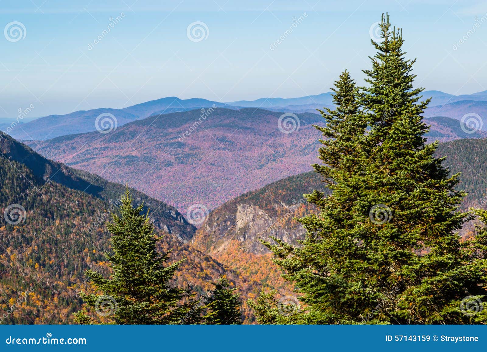 Vermont mountains in fall stock image. Image of mount - 57143159