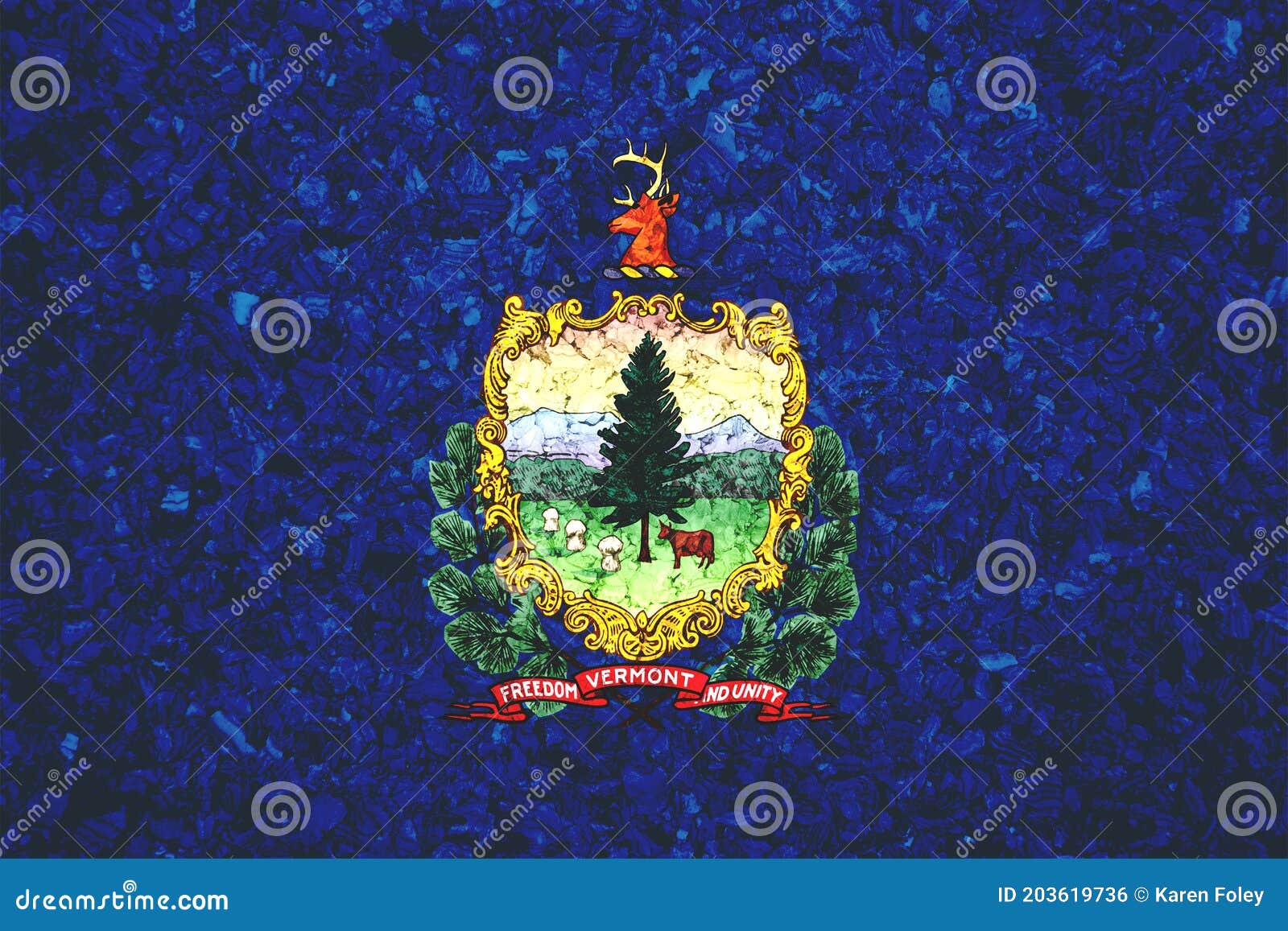 Vermont State Flag stock photo. Image of cork, texture - 203619736