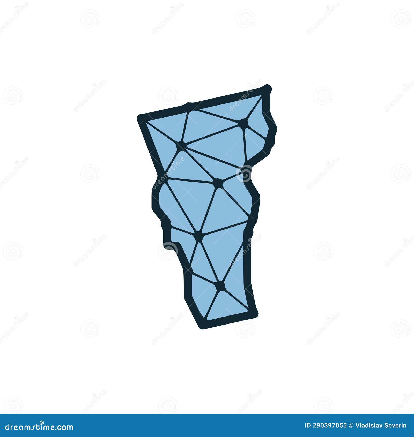 Map Of Vermont, Polygonal Mesh Line Map Royalty-Free Stock Photography ...