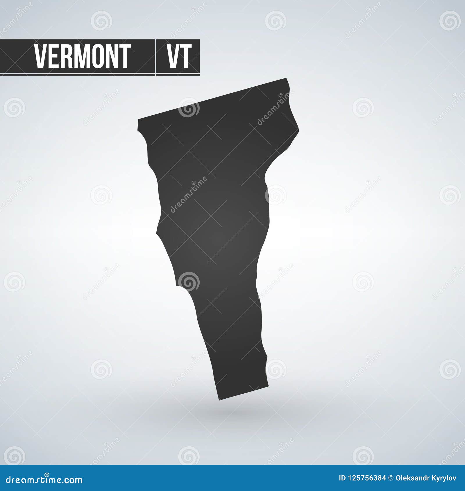 Vermont - States of US Map Icon Vector Template Stock Illustration ...