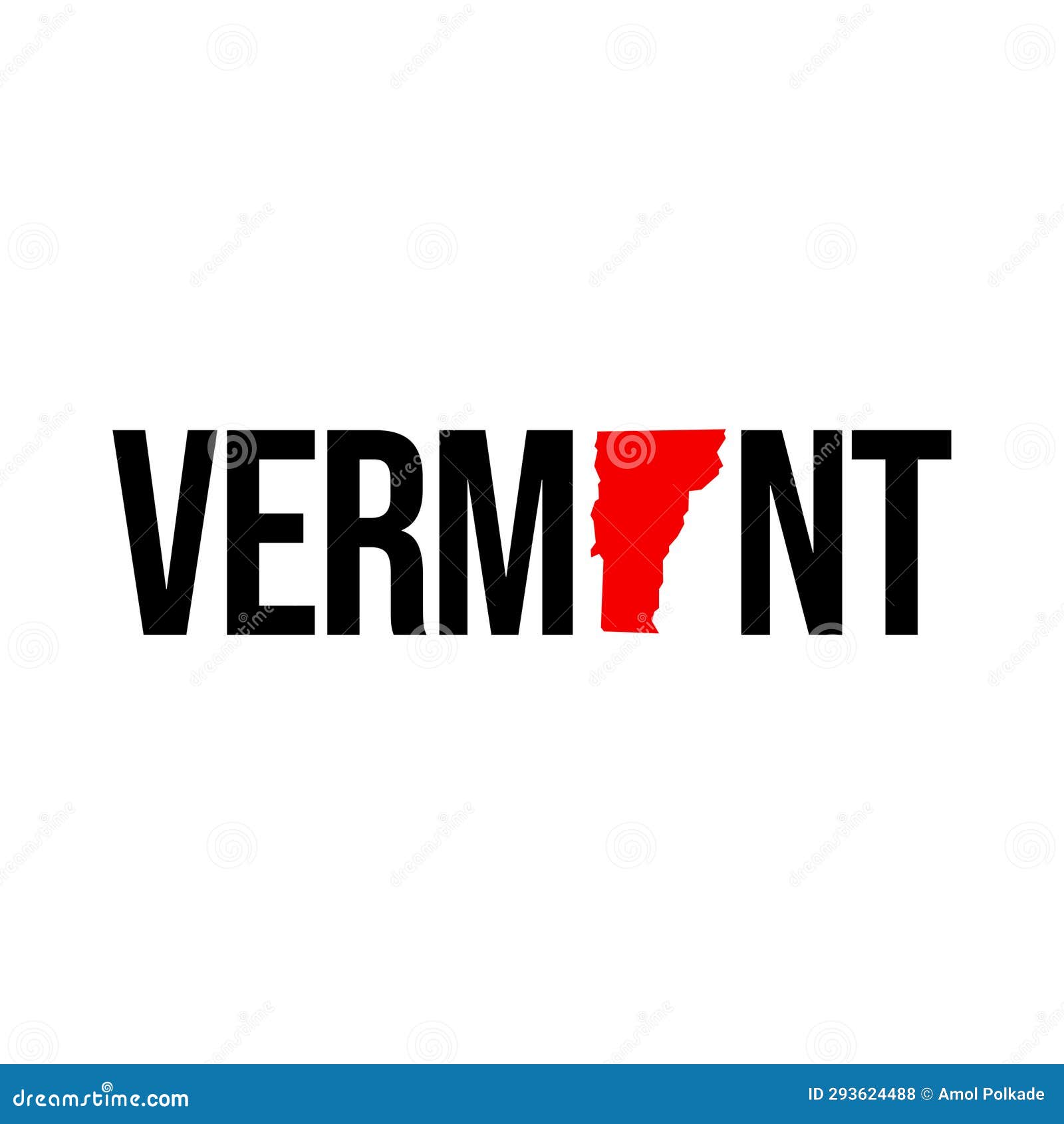 Vermont USA state map icon stock illustration. Illustration of badge ...