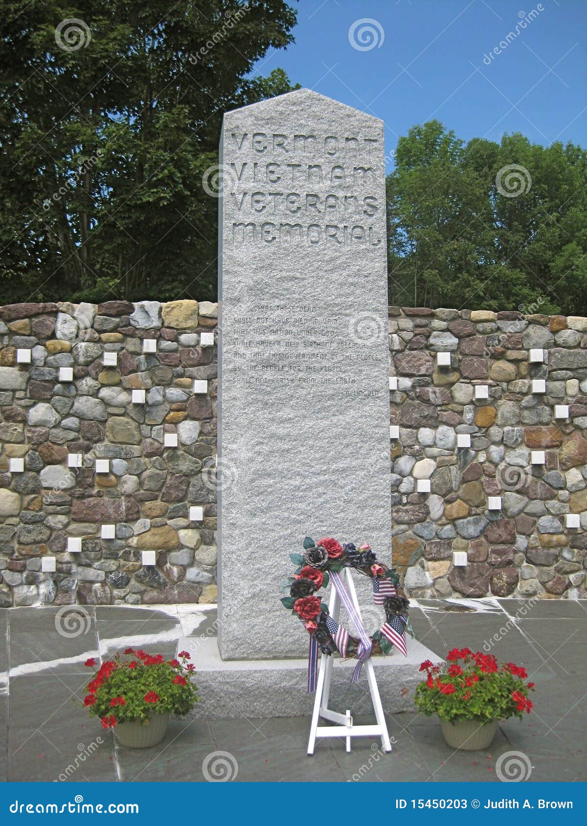 Vermont Vietnam War Memorial Editorial Stock Photo - Image of honorial ...