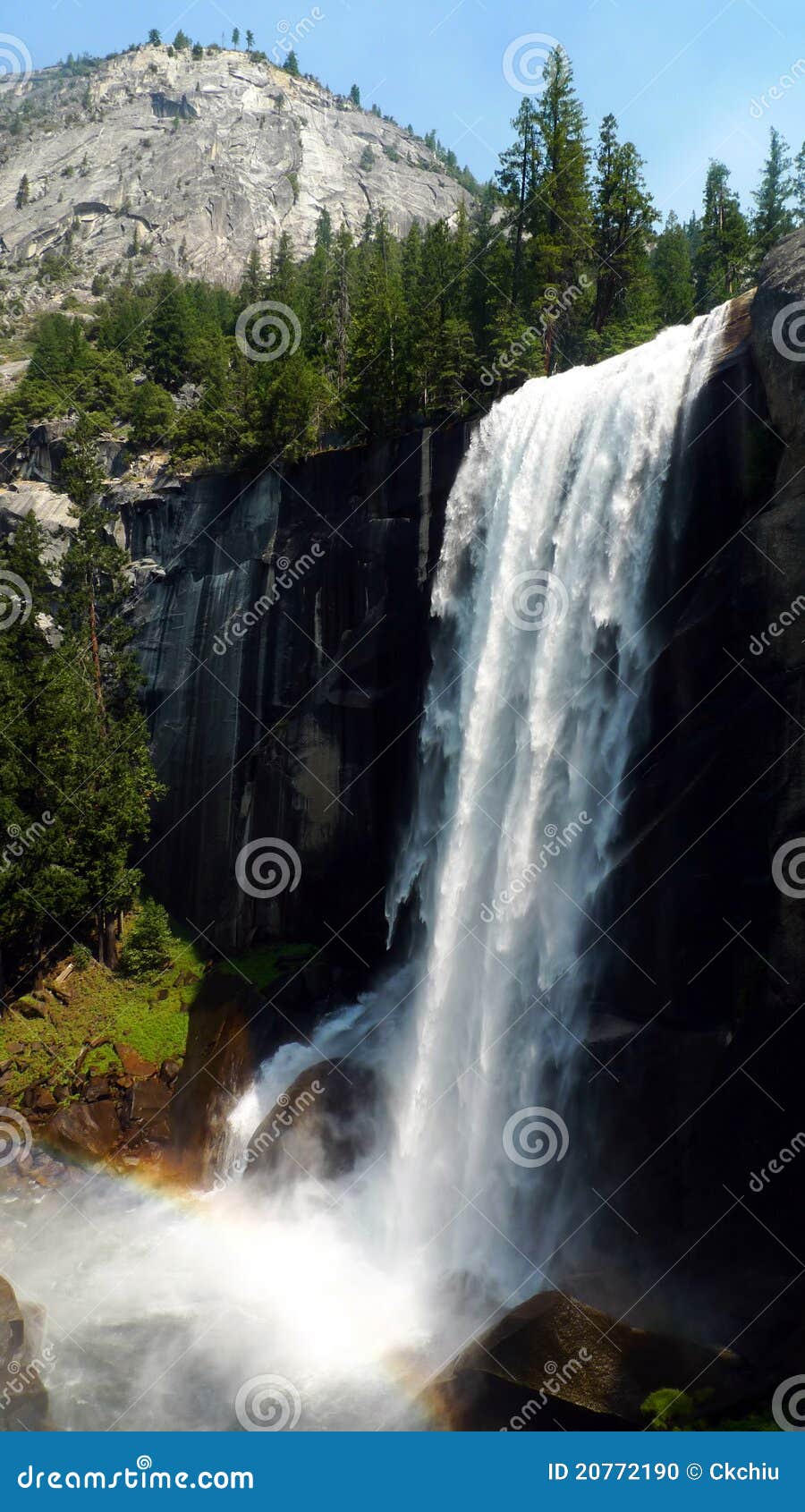 Vernal Fall stock photo. Image of contrast, creek, cliff - 20772190
