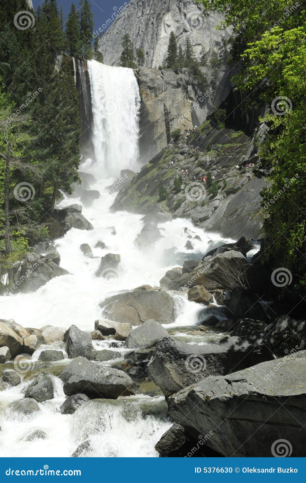 Vernal Fall in Yosemite National Park Stock Photo - Image of rock ...