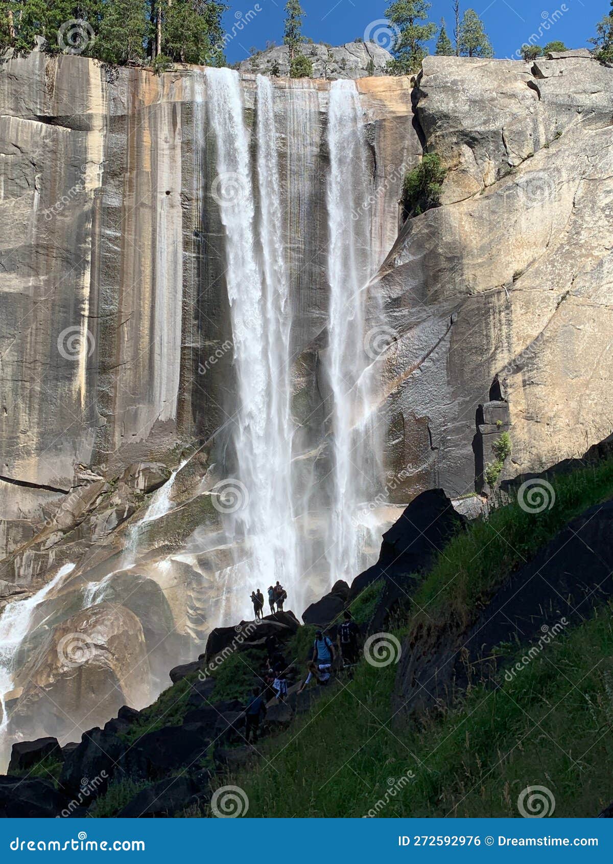 Vernal Fall Waterfall in the Yosemite National Park Stock Photo - Image ...