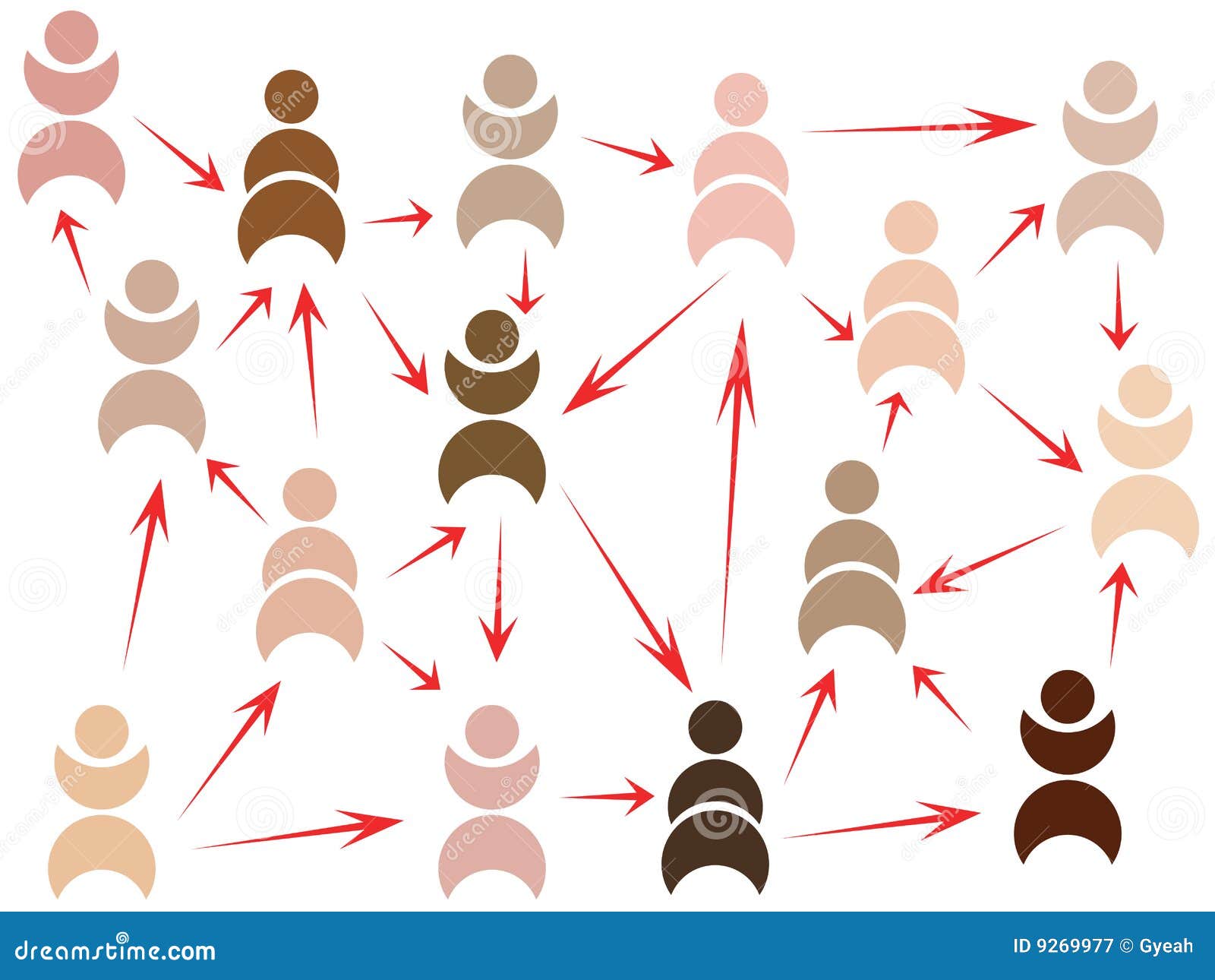 Vernetzung vektor abbildung. Illustration von gesellschaft - 9269977