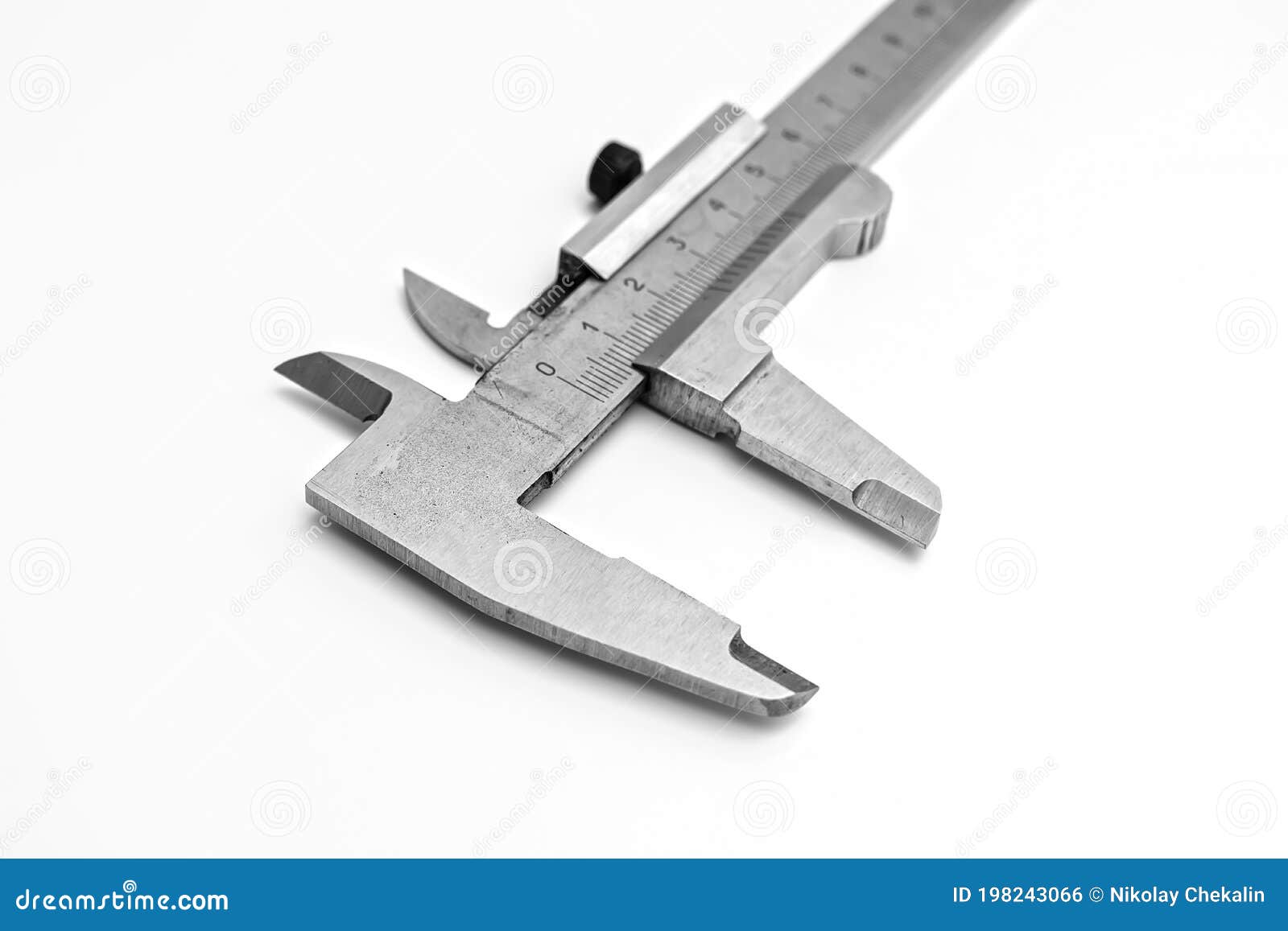 Vernier Caliper Close Up on White Background Stock Photo - Image of ...