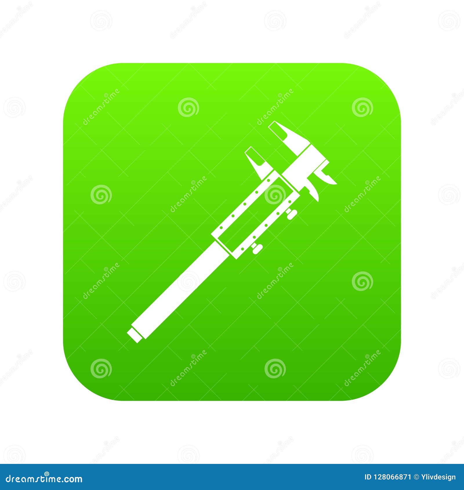 Vernier Caliper Icon Digital Green Stock Vector - Illustration of ...