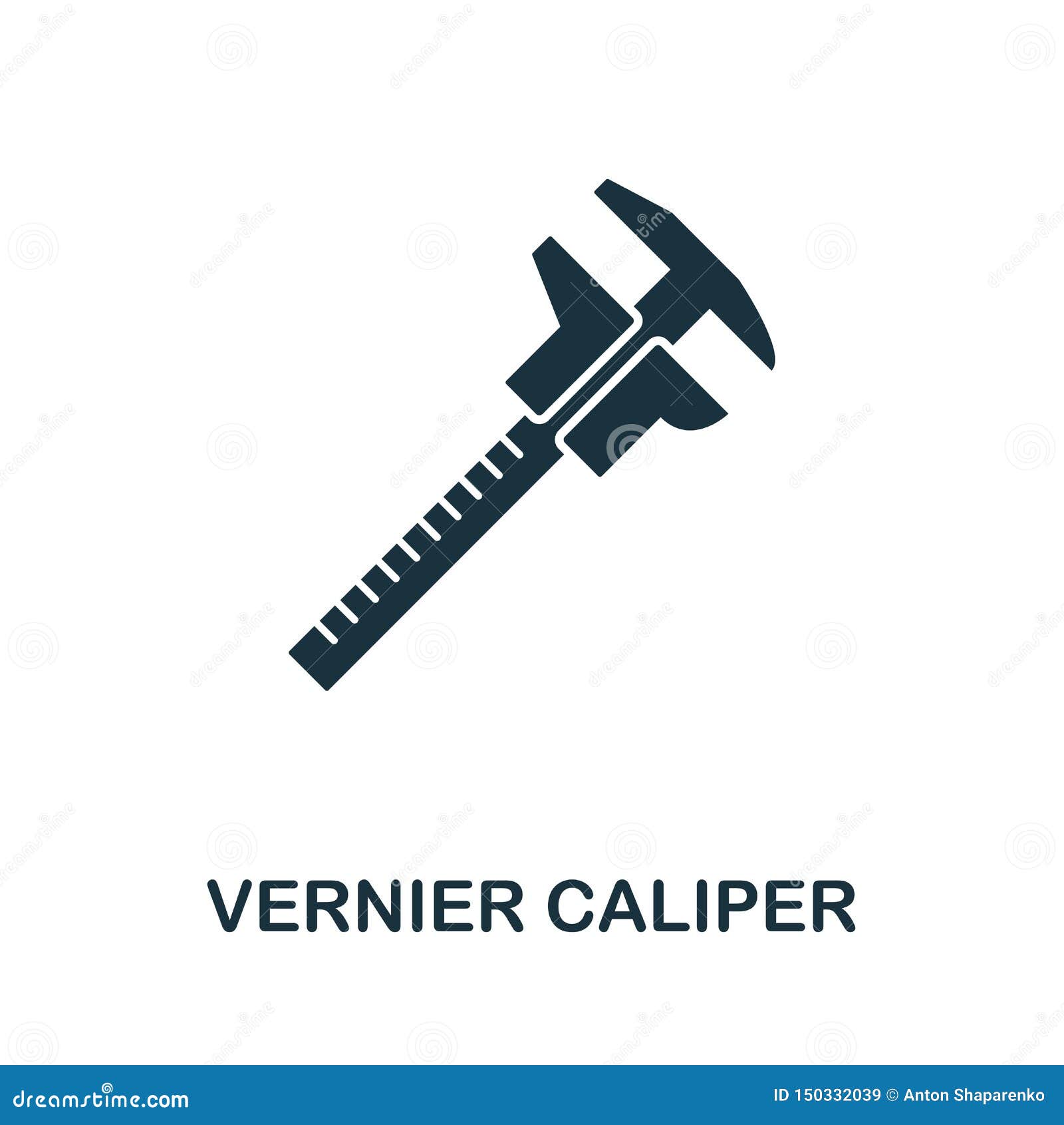 Vernier Caliper Icon Symbol. Creative Sign from Construction Tools ...