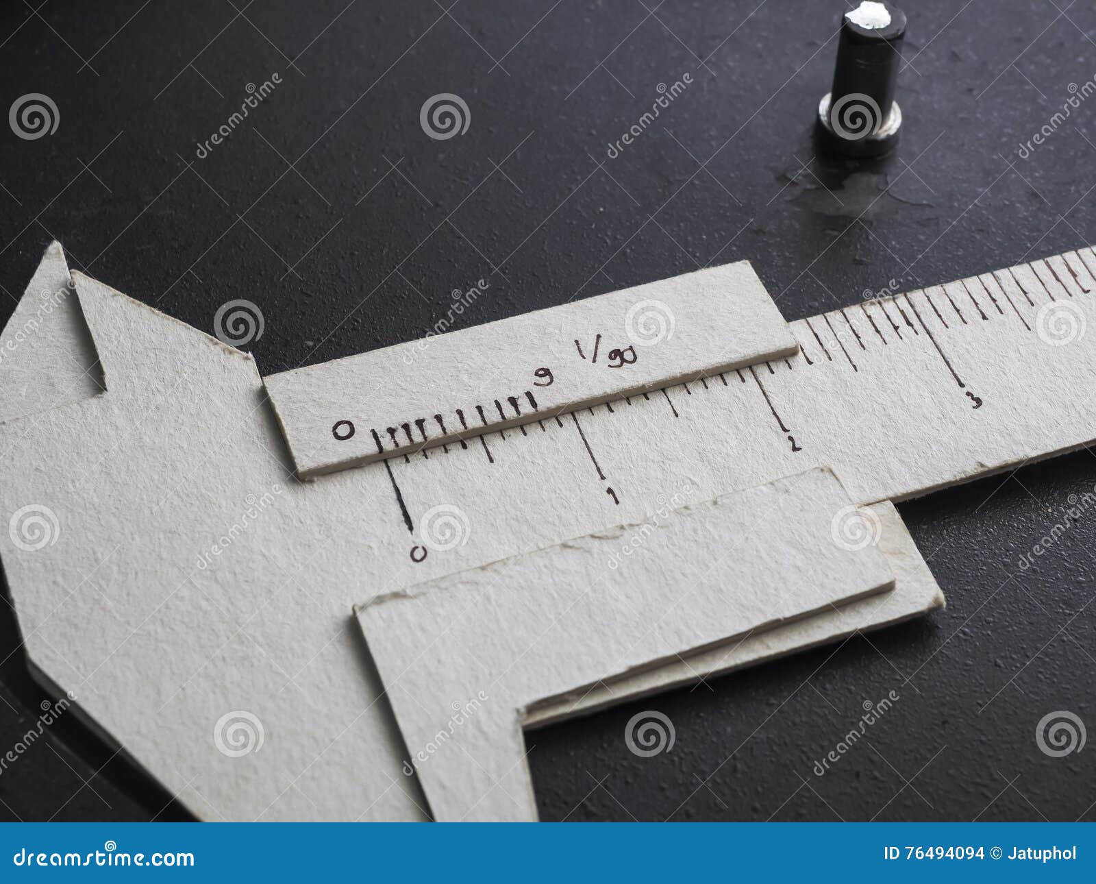 Vernier Caliper Made Form Paper Stock Photo - Image of vernier, font ...