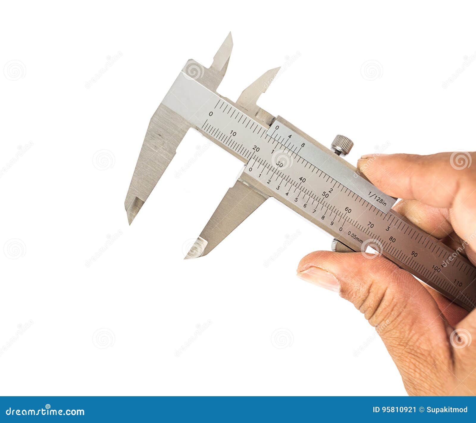 Vernier Caliper Measurement Instrument Stock Image - Image of white ...