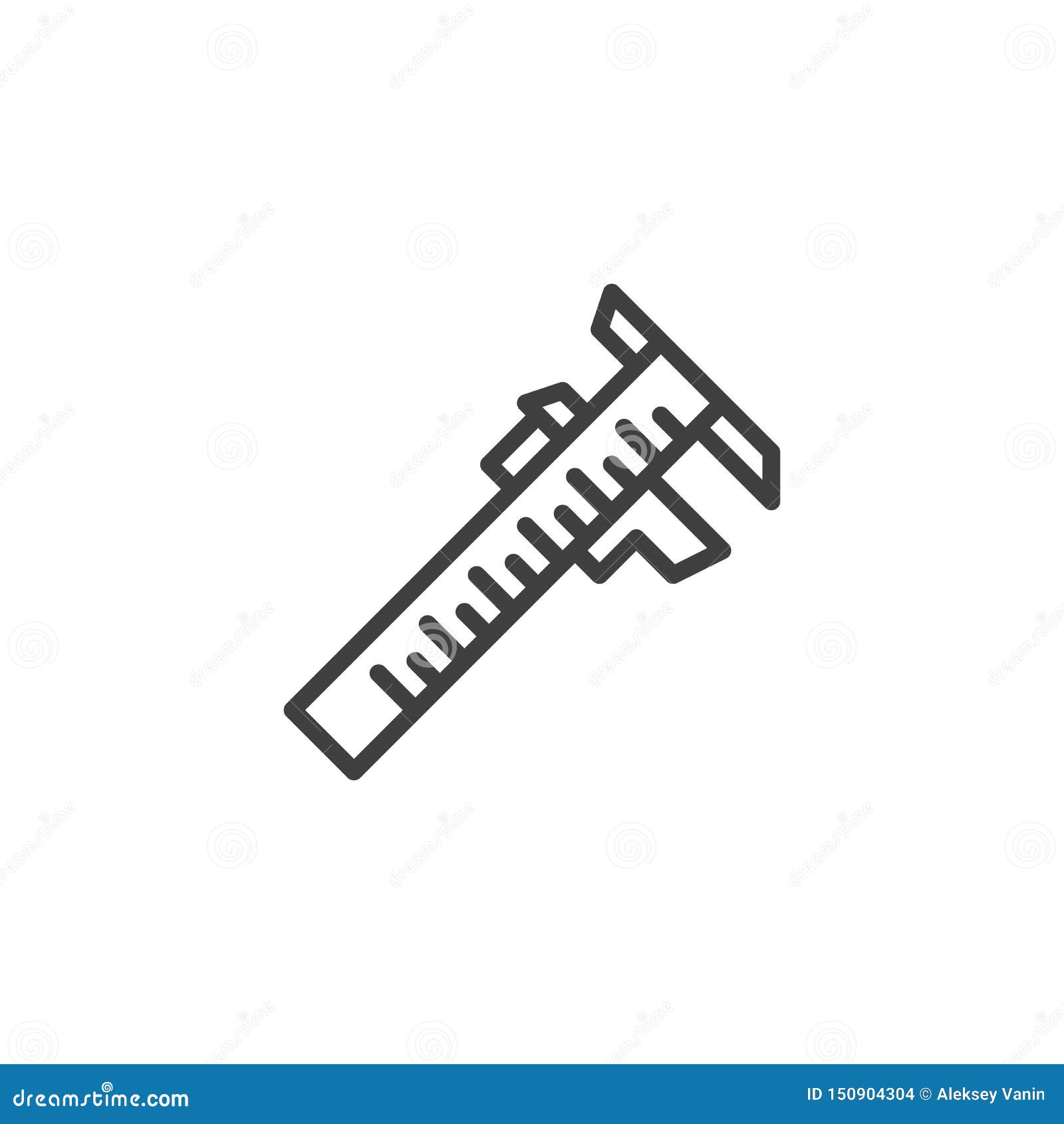 Vernier Caliper Scale Line Icon Stock Vector - Illustration of ...