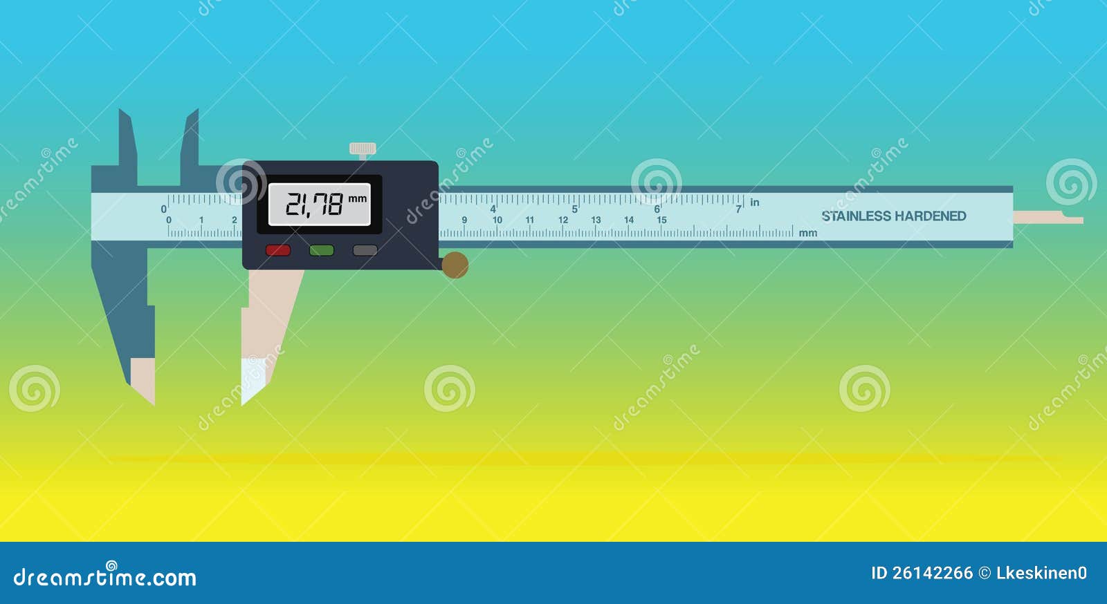 Vernier Caliper Tool on Color Background Stock Illustration ...