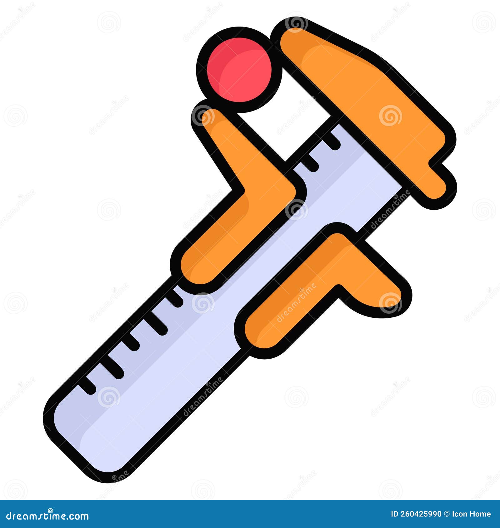 Vernier Caliper Vector Flat Icon, Colored Line Vector Design Stock Vector - Illustration of flat ...