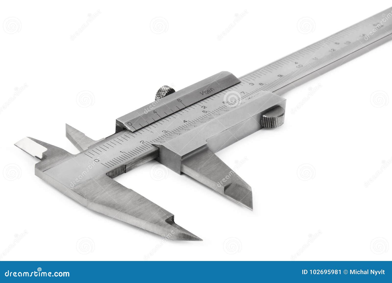 Vernier caliper stock image. Image of measuring, metallic - 102695981