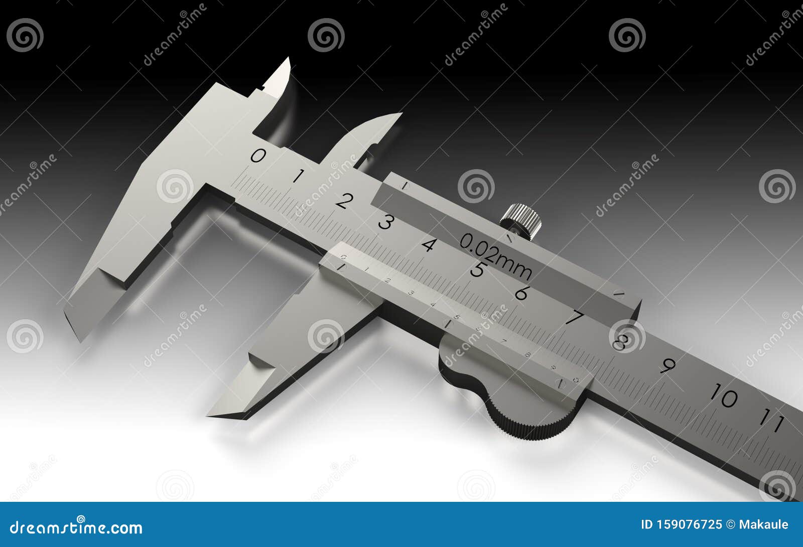 Vernier caliper stock illustration. Illustration of vernier - 159076725