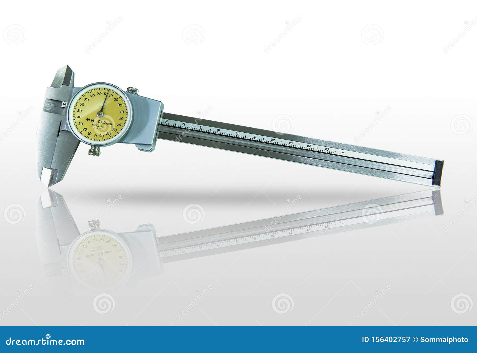 Vernier isolated on white stock image. Image of metallic - 156402757