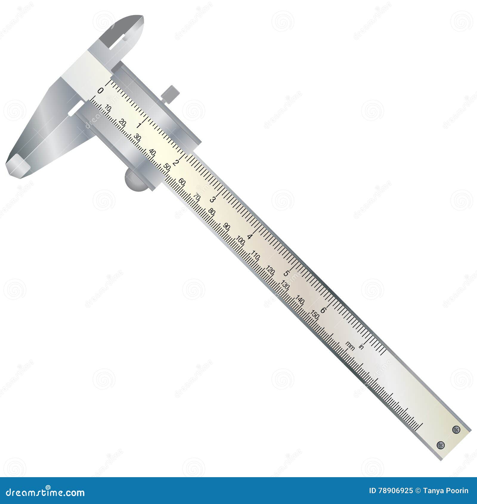 Vernier Tool on White Background. Construction Tool Stock Vector ...