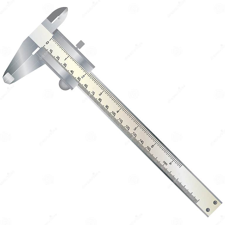 Vernier Tool on White Background. Construction Tool Stock Vector ...
