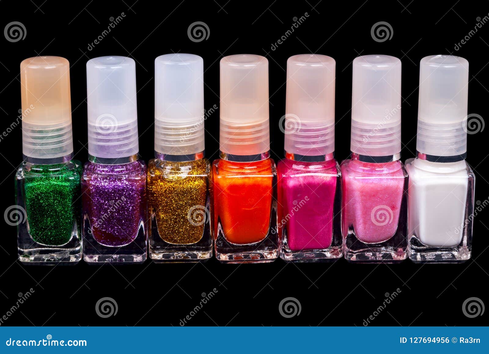 Verniz Para As Unhas Com Brilho Foto de Stock - Imagem de branco ...