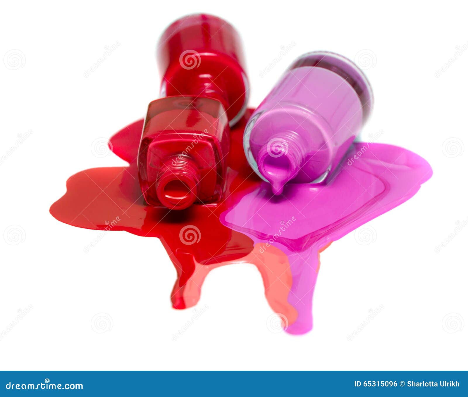 Verniz Para As Unhas De 3 Cores No Fundo Branco Foto de Stock - Imagem ...