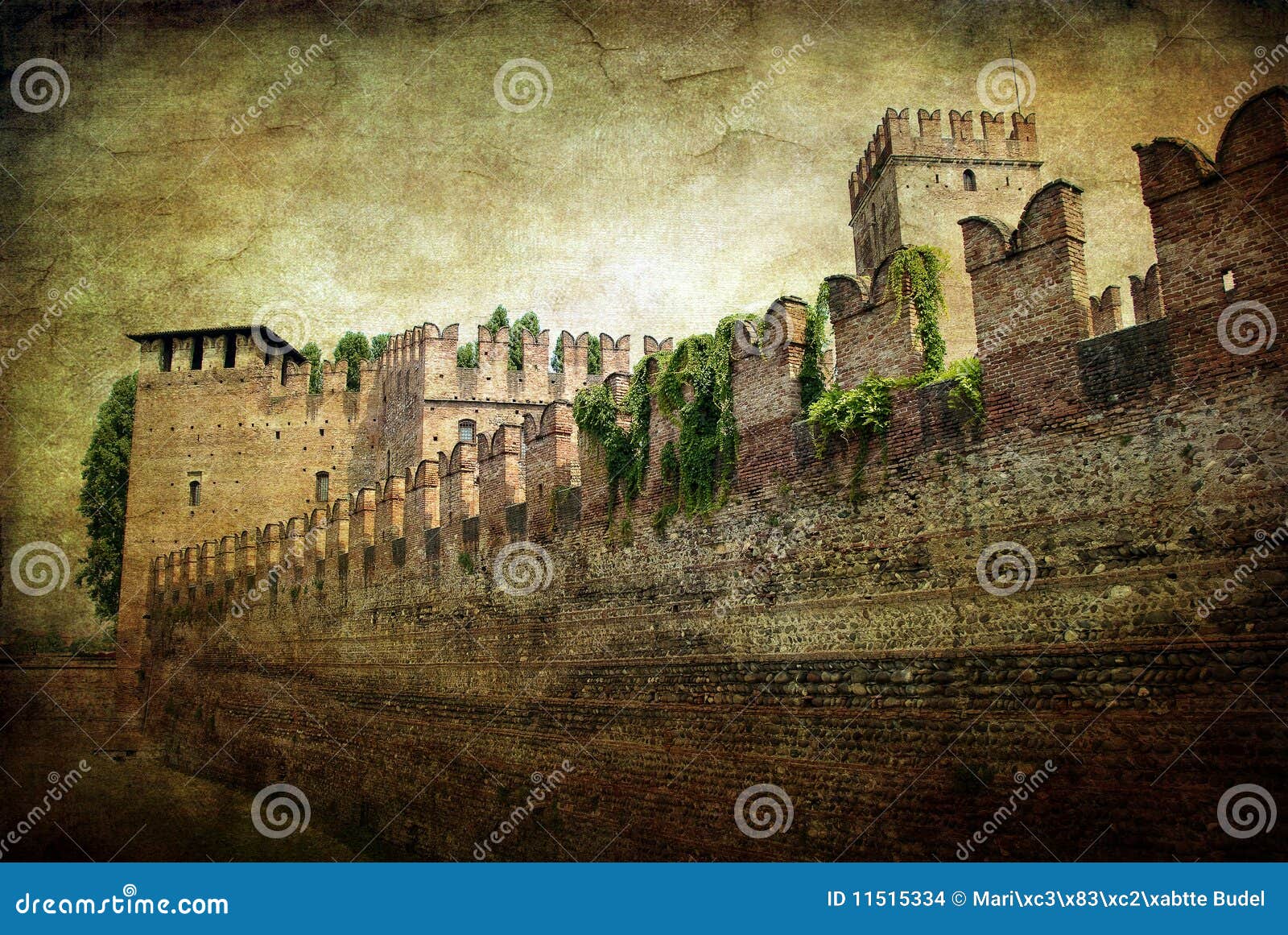 Verona city walls stock photo. Image of italy, fortified - 11515334