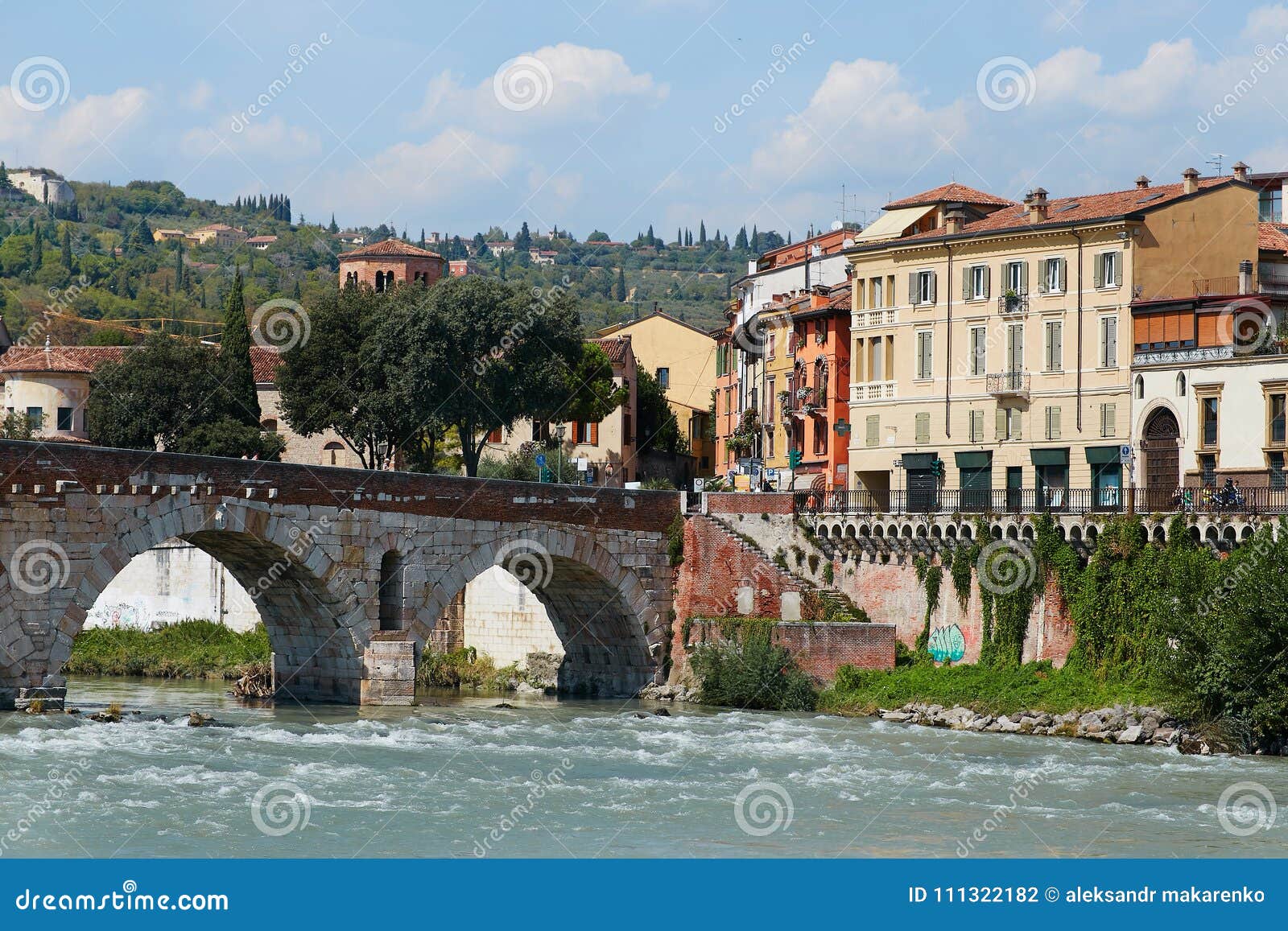 Verona, Italy - August 17, 2017: Beautiful Panoramic View of the ...